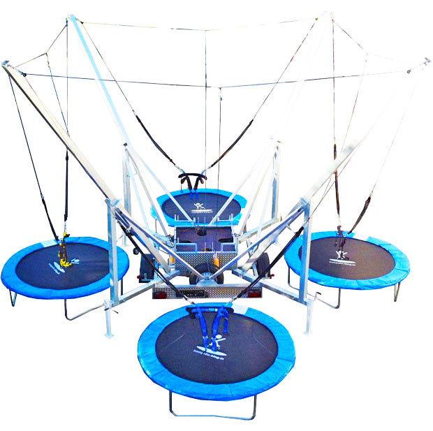 Rent a 4-person bungee trampoline – jumps in the air for kids and teen