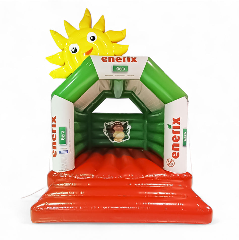 Hüpfburg enerix Solar, Strom mit Werbung